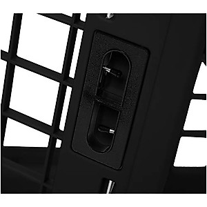 Amazon Basics 4-Panel Plastic Pet Pen Fence Enclosure With Gate - 35 x 35 x 24 Inches, Black