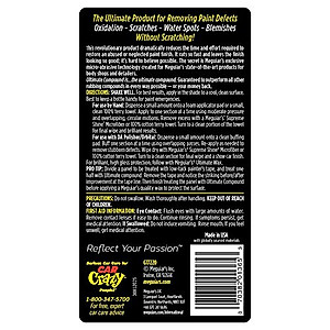 Meguiar's Ultimate Compound, Car Compound Restores Paint and Car Shine, Easy to Use Paint Scratch Removal for Cars with Super Micro-Abrasive Technology, 20 Fl Oz Bottle