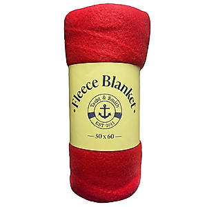 Yacht & Smith Soft Fleece Blankets 50 X 60, Lightweight, Cozy Warm Throws Dark Colorful Blanket Sofa Travel Outdoor, Wholesale