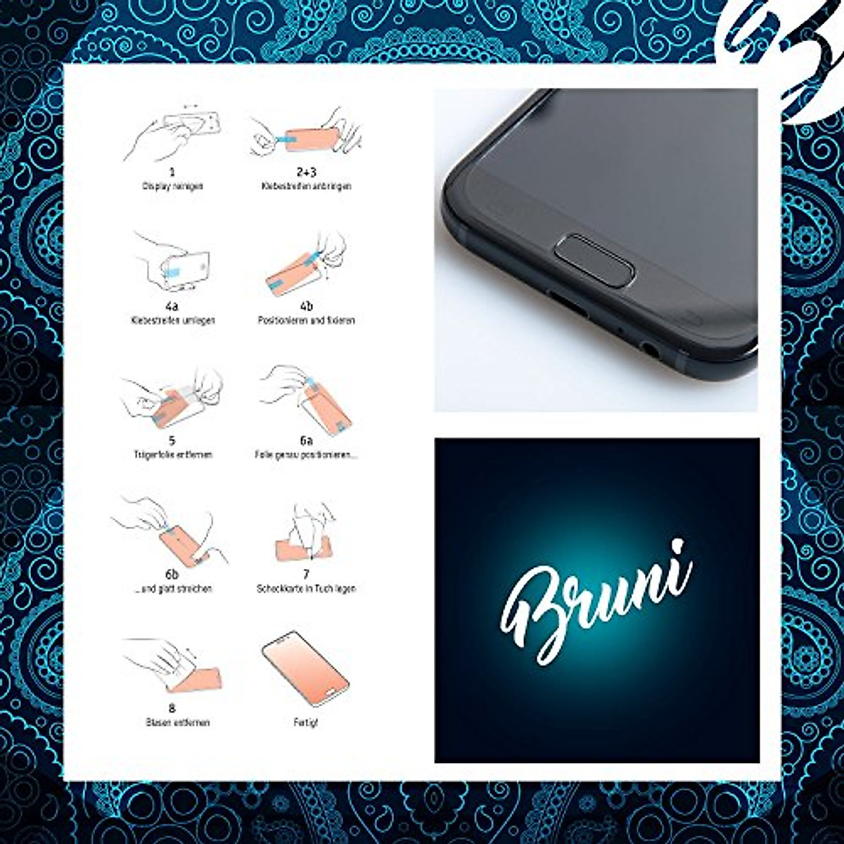 Bruni Screen Protector compatible with Gigaset GL390 Protector Film, crystal clear Protective Film (2X)