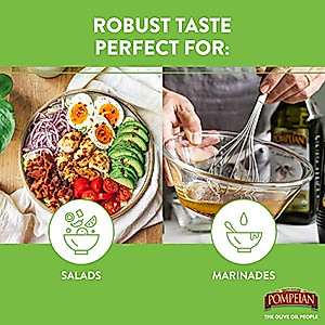 Pompeian USDA Organic Robust Extra Virgin Olive Oil, First Cold Pressed, Full-Bodied Flavor, Perfect for Salad Dressings & Marinades, 48 FL. OZ.