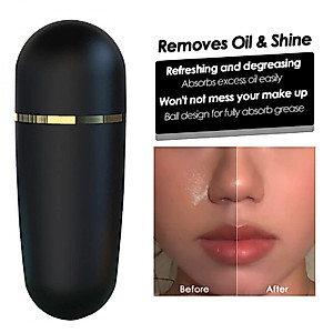 Lazzybeauty Oil Absorbing Volcanic Roller, 5PCS Volcanic Rolling Balls for Face, Volcanic Stone Face Roller, Portable Reusable Oil Control On the Go, Instant Results Remove Excess Shine for Oily Skin