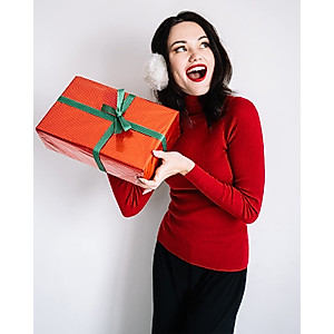 WOWENY Womens Turtleneck Tops Lightweight Long Sleeve Thermal Shirts Soft Underwear Top Slim Fit Basic Pullover Sweater(Red, Small)