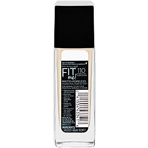 Maybelline Fit Me Matte + Poreless Liquid Foundation Makeup, Porcelain, 2 COUNT Oil-Free Foundation
