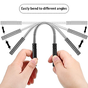 12 Pieces Facial Hair Removal Spring Eyebrow Face Epilator Threading Tool for Women Chin Cheek Mustache Upper Lip (Rose Red, Black)