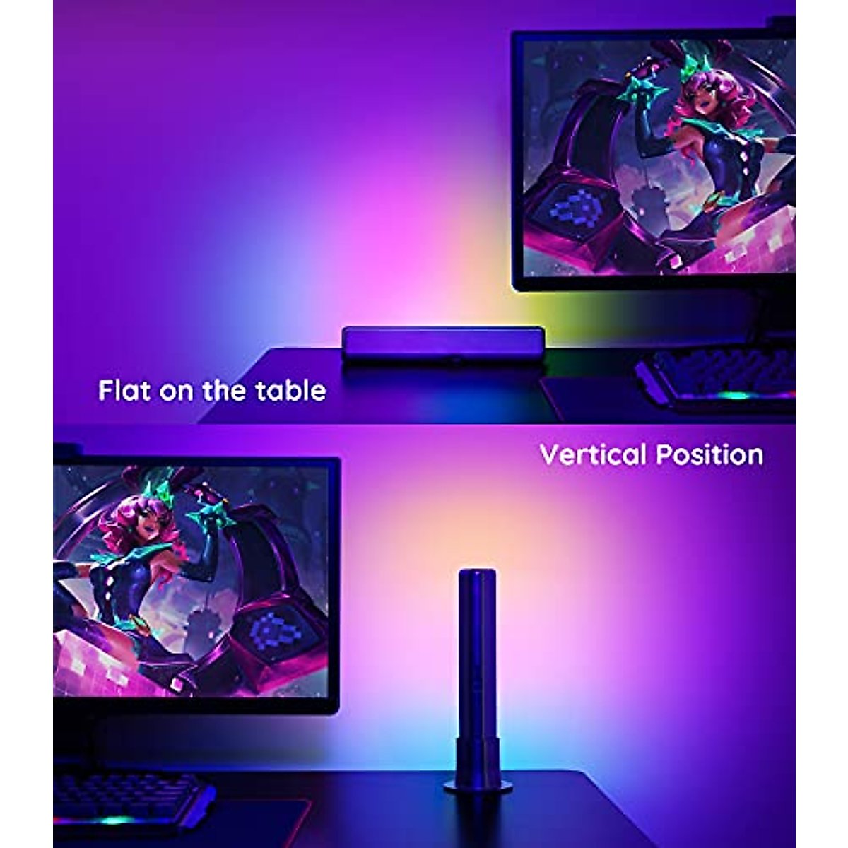 Govee LED Smart Light Bars with Camera, RGBIC Smart Backlights, Music Sync Kit Works with Alexa & Google Assistant, 23 Preset Modes DreamView LED Play Light Bar for 27-45 inch Gaming, PC, TV, Room