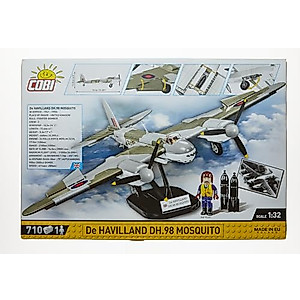 COBI Historical Collection WWII De Havilland DH.98 Mosquito Plane, Wood