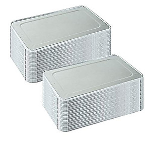 Tiger Chef TC-20488 Aluminum Foil Lids for Half Size Steam Table Pans with Recipe Card, 9" x 13" Size, Half Size Lids (Pack of 100)