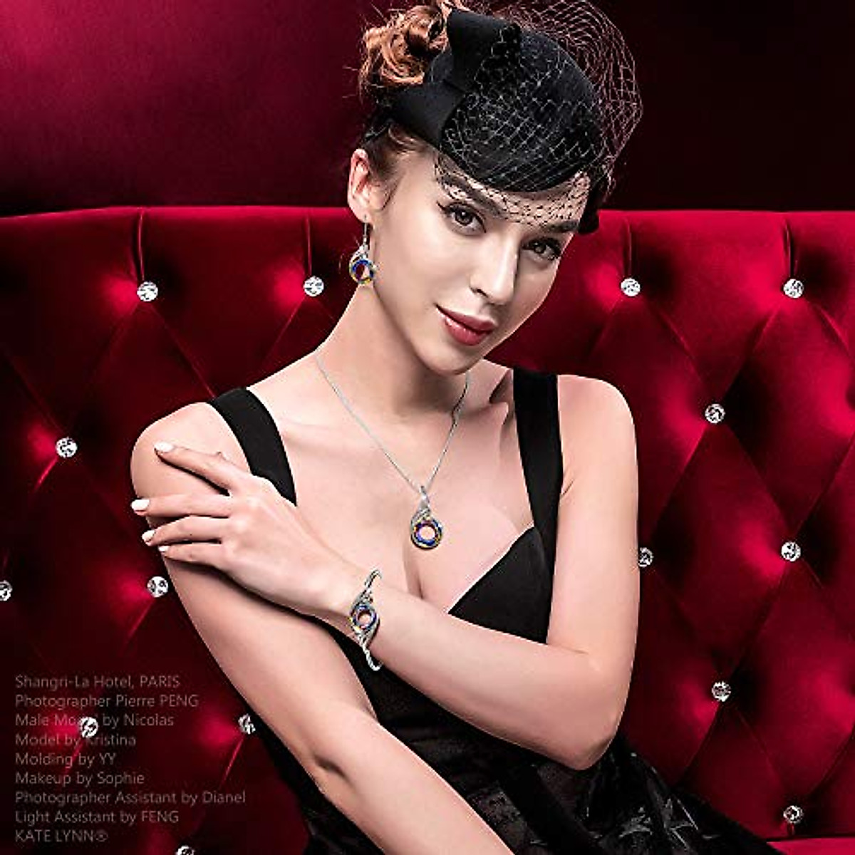 Nickel,Kate Lynn Phoenix Earrings for Women, Christmas Birthday Gifts for Women, Jewelry for Women Crystal Earring, Xmas Bday Gifts for Women Mom Grandma Wife Girlfriend Daughter Best Friend