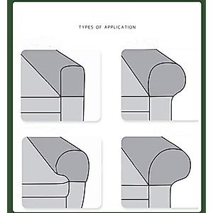 HAPYLY Set of 2 PU Leather Sofa Armrest Cover Anti-Slip Waterproof Furniture Armrest Protector Armchair Slipcovers for Recliner Sofa Chairs (Black)