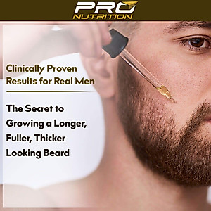 Beard Growth Serum- Stimulates & Repairs New Follicle Growth. Grow Stronger, Thicker, Fuller, Longer, Healthier Beard & Mustache Hair.