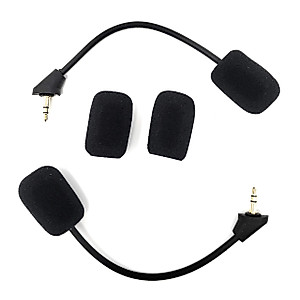 TNE 2-Pack Replacement Cloud Alpha Game Mic 3.5mm Microphone Boom only for Kingston HyperX Cloud Alpha PS4 Xbox One Nintendo Switch Computer PC Mac Gaming Headsets