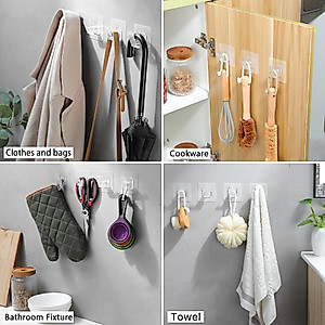 Taozun Towel Holder Towel Bar Towel Rack Adhesive Towel Hooks Clear Hooks