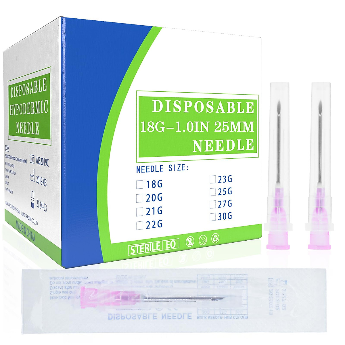 100 Pack 18 Gauge 1 1/2 Inch Lab Accessories, Individually Packaged.