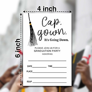 Buildinest Graduation Invitation 20 Graduation Announcements Graduation Invites 2024 with Envelopes Party Invites for College, Junior, High School, Masters Grad Celebration-A03