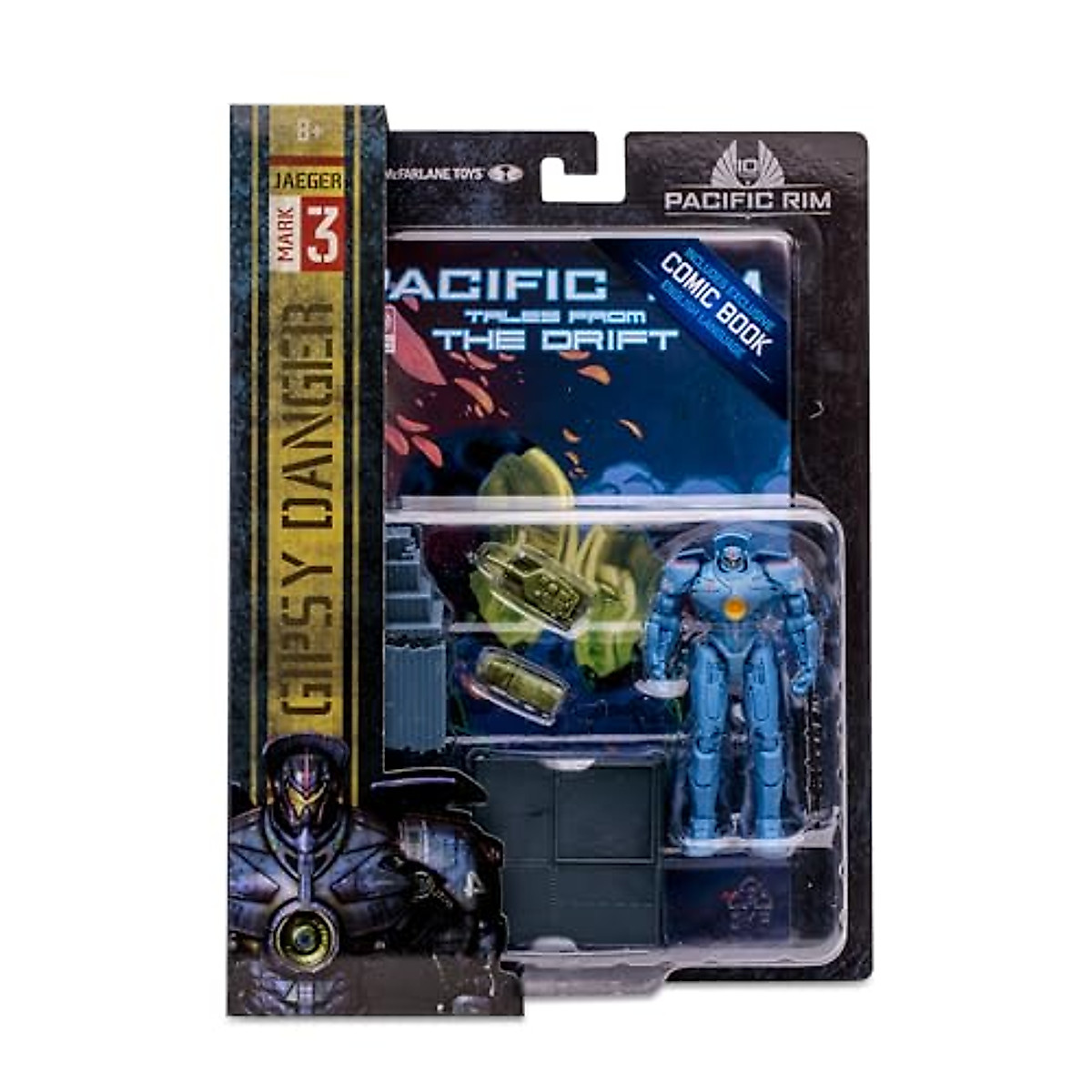 Pacific Rim McFarlane Toys Gipsy Danger (Jaeger) 4" Scale Figure Playset with Comic