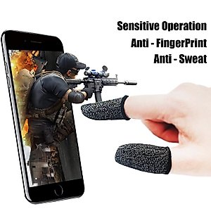 13 in 1 Cell Phone Game Controller for PUBG/Fortnite/Call of Duty Mobile, Mobile Phone L1R1 Triggers for iPhone and Android Phone w/ 9 pcs Mobile Game Finger Sleeve Gloves