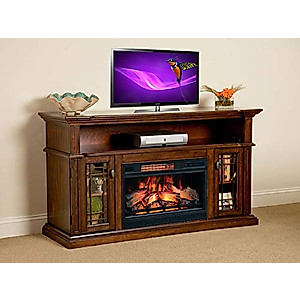 ChimneyFree Wallace Infrared Electric Fireplace Entertainment Center in Empire Cherry - 26MM1264-EPC