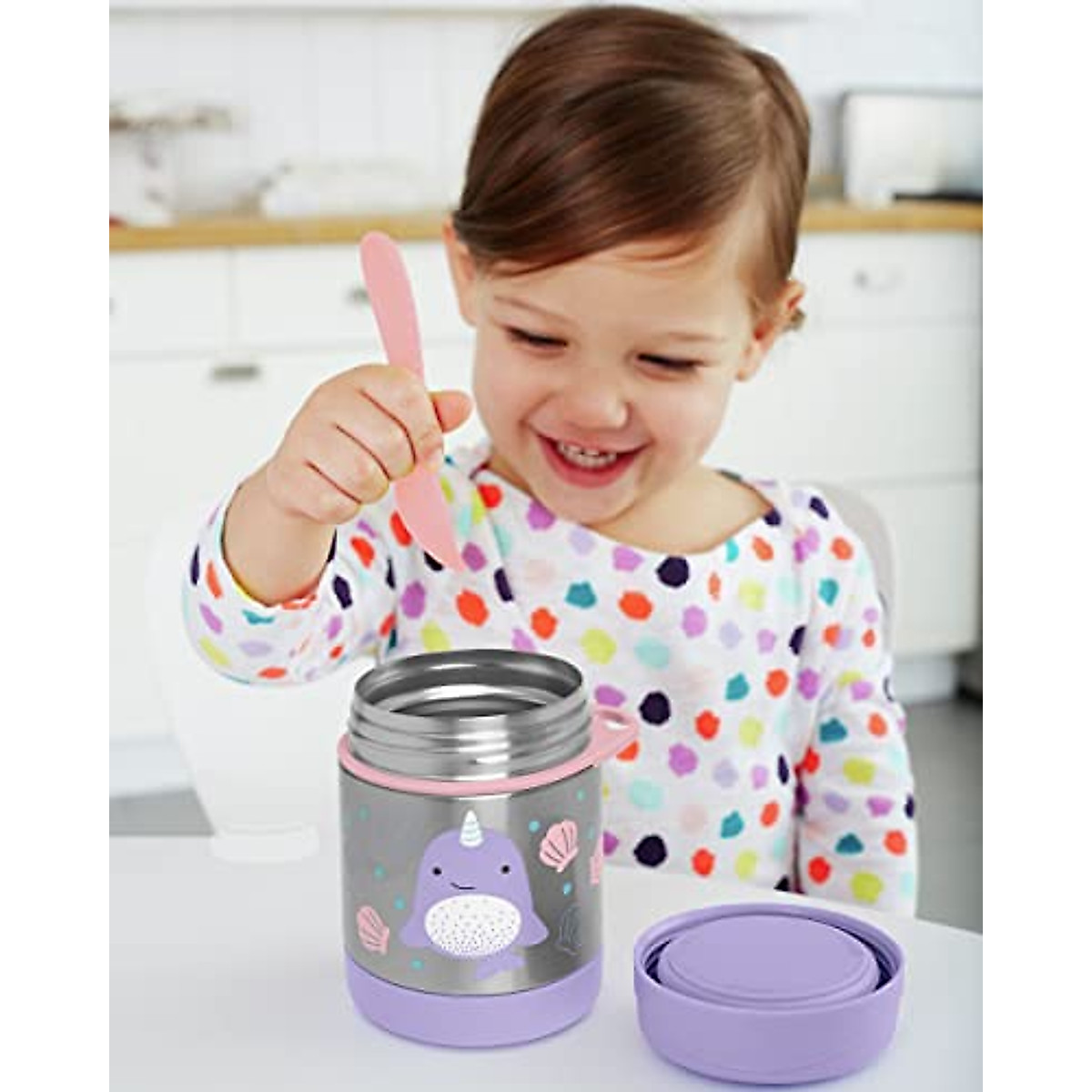 Skip Hop Insulated Baby Food Jar, Zoo, Narwhal