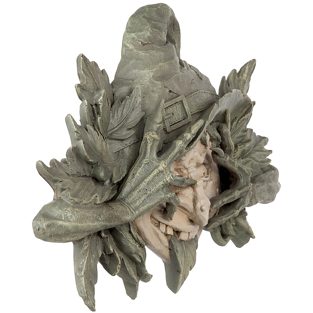 Design Toscano Poison Ivy Forest Witch Greenman Wall Hanging Sculpture, 15.5" Wx2 Dx9.5 H, two tone stone