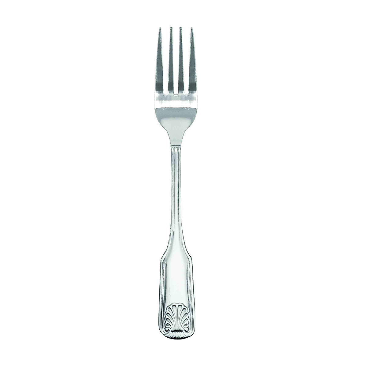 Thunder Group SLSS007 Salad Fork, 7.01", 18/0 Stainless Steel, Mirror-Finish, Sea Shell, Pack of 12