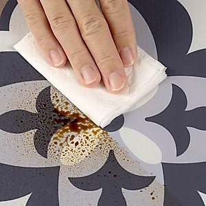 Alow Peel and Stick Floor Tile Waterproof, Floor Tile Easy to Paste, DIY Flooring and Widely Used for Kitchen Bedroom and More(11.8inX11.8inX0.03inX10PCS）