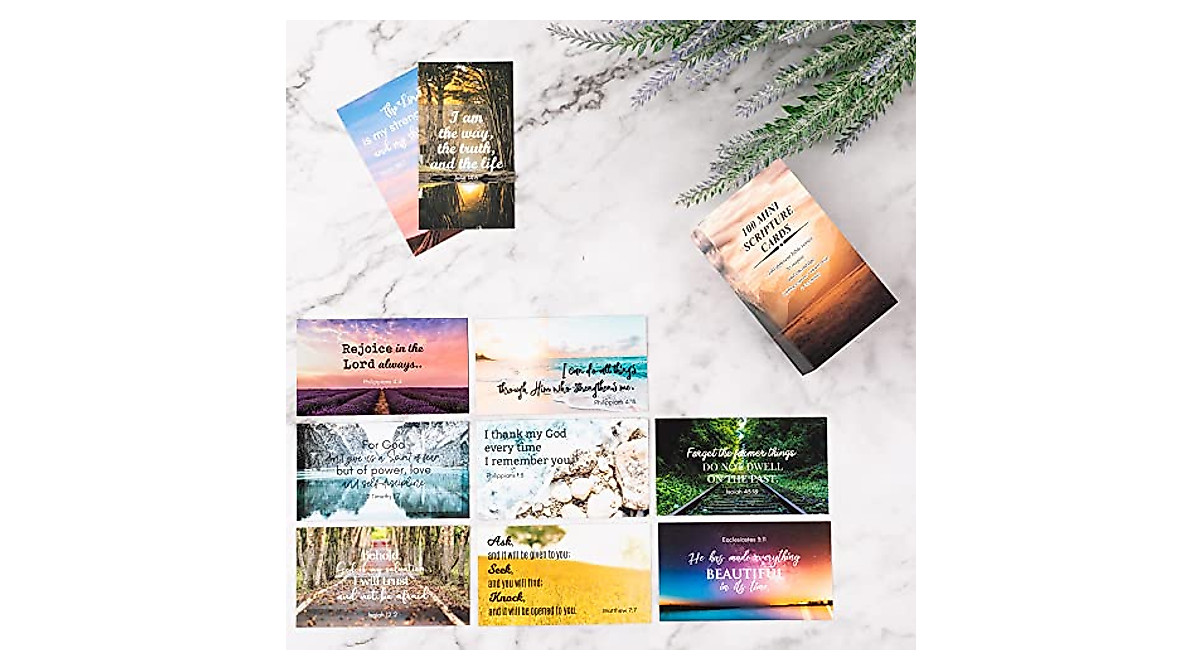 Mini Prayer Cards for Women and Men | Inspirational Scripture Set