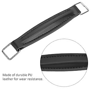 Guitar Amplifier Handle,PU Leather Internal Steel Leather Style Replacement Strap Handle Amp Handle Strap for Guitar Amplifiers Speaker (black)