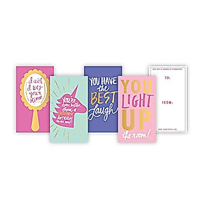 Kindness & Gratitude Cards, 50 Unique Designs and Quotes, Spread Joy & Appreciation, Illustrated With Fun and Motivation Inspired Phrases With Gold Embossing