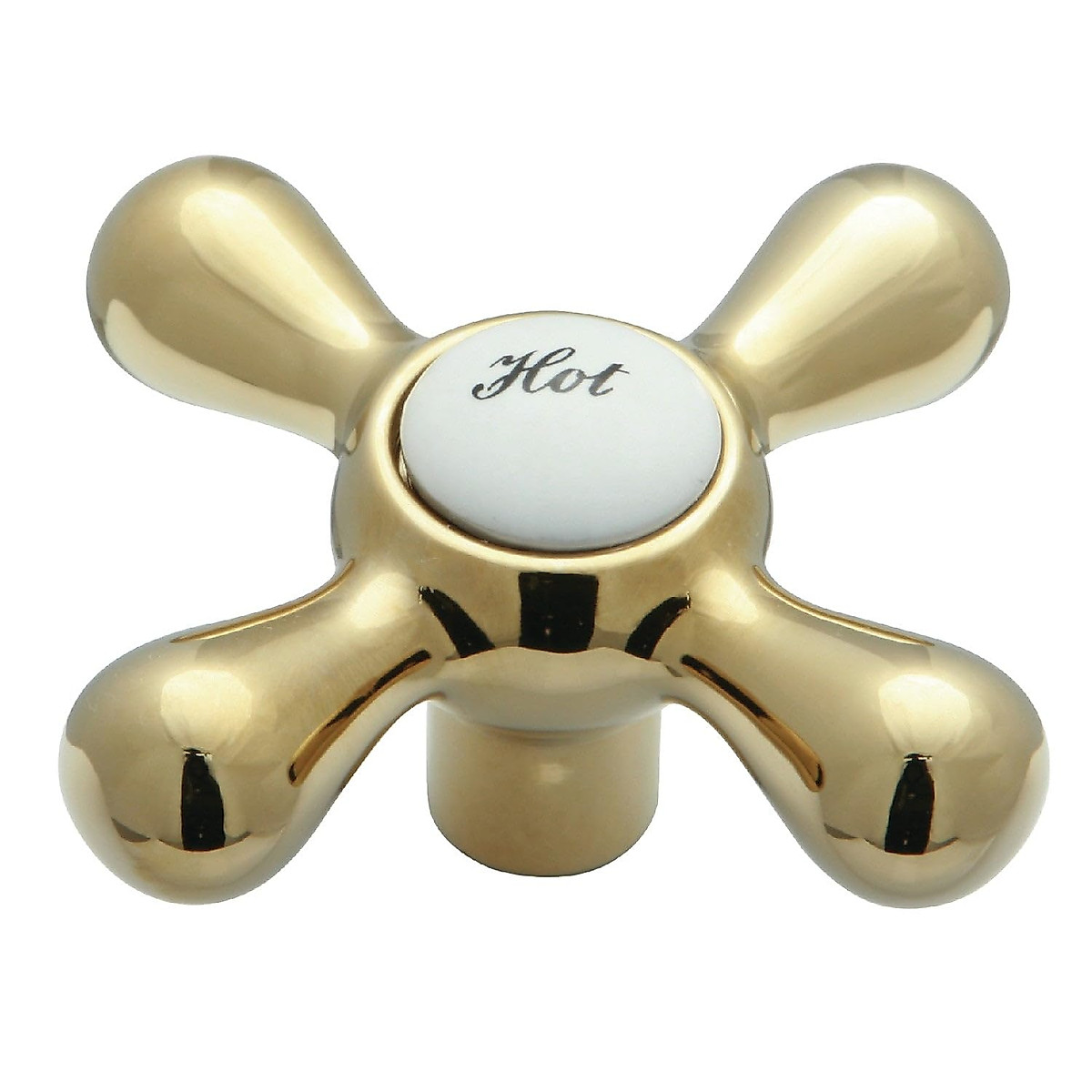 KSH213PBH Hot Metal Cross Handle, Polished Brass