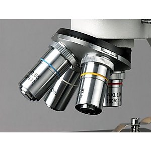 AmScope B100B-E Digital Compound Binocular Microscope, 40X-2000X Magnification, Brightfield, Tungsten Illumination, Abbe Condenser, Plain Stage, Includes 0.3MP Camera and Software