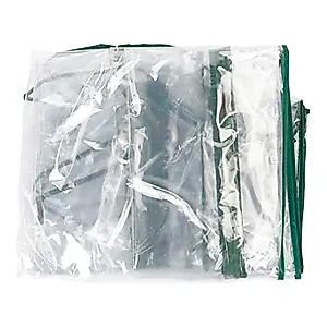 Worth Garden Clear Replacement Cover for 5 Tier Mini Greenhouse - with Roll-Up Zipper Door - Applicable Size 75'' H x 27'' L x 19'' W - Transparent PVC Cover Only - G304B00