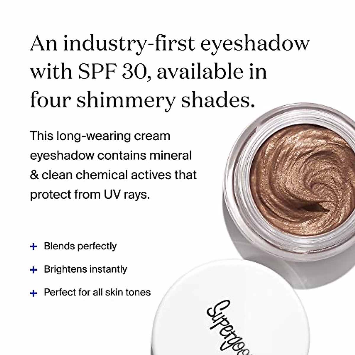 Supergoop! Shimmershade, Sunset - 0.18 oz - Long-wearing Cream Eyeshadow with Broad Spectrum SPF 30 Sunscreen - Instantly Brightens Eye Area - Won’t Crease, Flake or Fade