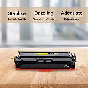 XJI CRG-054H High Capacity Compatible Toner Cartridges Replacement for Canon 054 H, for Color imageCLASS MF641CW MF642Cdw MF644Cdw LBP622Cdw Laser Printer Ink(4 Pack, Black Cyan Magenta Yellow)