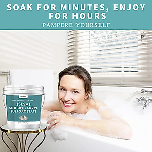 3.7 Pound SLSA Powder for Making Bath Bombs, Premium SLSA Sodium Lauryl Sulfoacetate Powder, Amazing Bubbles, Gentle on Skin, Suitable for Making Bath Bombs, Bath Truffles and More