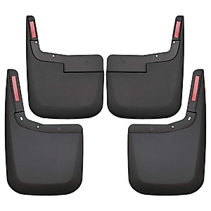 Husky Liners - Front & Rear Mud Guards | 2015 - 2020 Ford F-150 No Fender Flares, Front & Rear Set - Black, 4 Pc | 58446