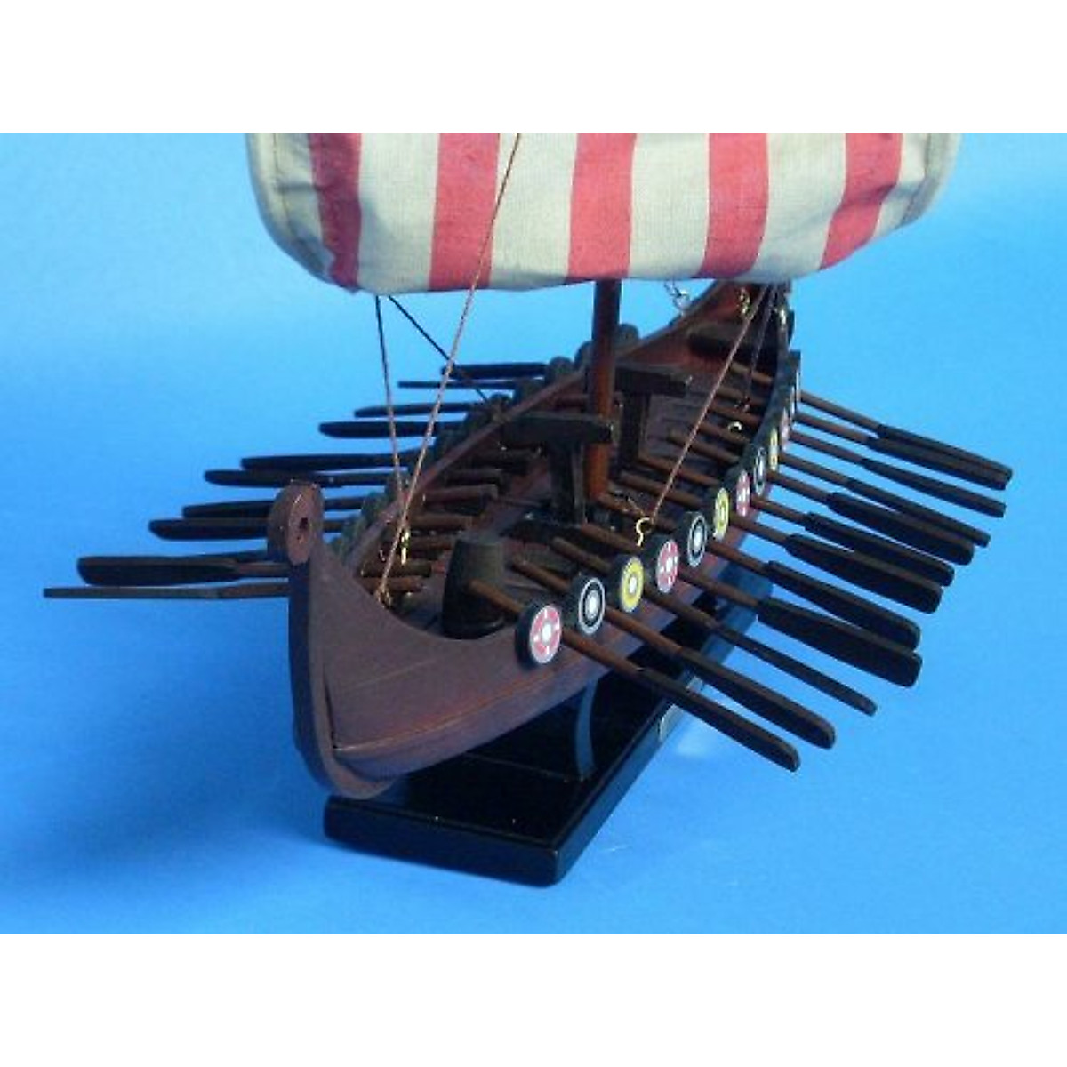 Hampton Nautical Viking Drakkar Ship, 14" , Brown