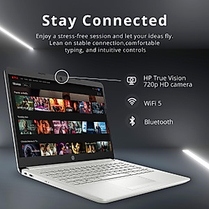 2022 HP Stream 14" HD Laptop, AMD Athlon Silver 3050U Processor, 8GB RAM, 256GB SSD , 720p HD Webcam, AMD Radeon Graphics, Bluetooth, Windows 10 Home, Silver, 32GB SnowBell USB Card