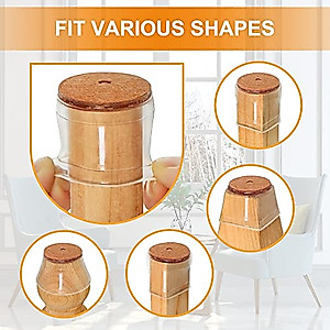 24 Pcs Chair Leg Floor Protectors for Hardwood Floors Silicone Covers to Protect Wood Tile Floors Scratches Felt Pads Furniture Leg Caps No Noise (Small-Clear)