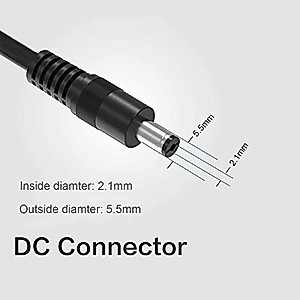 Solar Connectors DC Y Splitter Cable, Flashfish 1 Male to Dual Female 5.5mm x 2.1mm DC Extension Wire, Connects 2 Solar Panels (Total 200W Max)