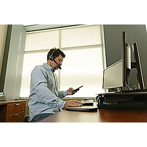 Blue Tiger Advantage Plus Wireless Bluetooth Headset - Professional Trucker and Office Headset with Microphone - Durable, Noise Cancelling, Clear Sound, Long Battery Life, No Wires - 36 Hour Talk Time