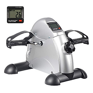 F2C Portable Exercise Bike Pedal for Leg and Arm, Mini Bike Fitness Peddler Rehab Equipment with Digital Monitor, Stationary Cycle for Office Home Under Desk