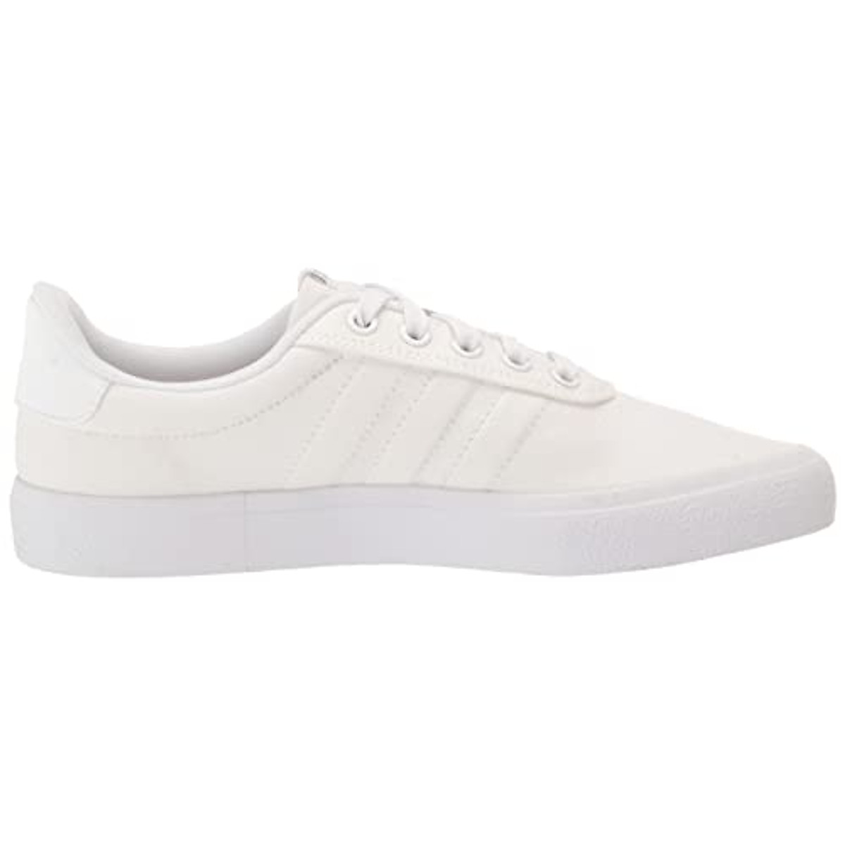 adidas Women's Vulc Raid3r Skate Shoe, White/White/Silver Metallic, 9