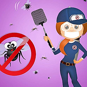 CUNYA 5 Pcs Extendable Fly Swatter Heavy Duty, Manual Swat Pest Control with Stainless Steel Adjustable Handle, Lightweight Durable Telescopic Fly Swatters