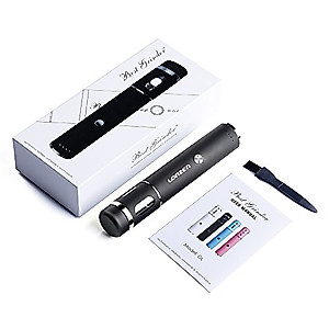 Rechargeable Electric Dry Herb Grinder - LONZEN 2018 Best Design. Crush the Toughest Spice with Heavy Duty Stainless Steel Blades. Clear Glass Dispenser Window. 2 - Year Warranty.