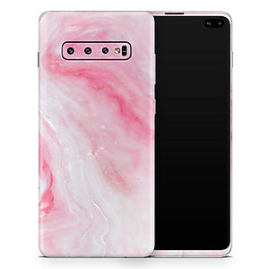 DesignSkinz Marbleized Pink Paradise V6 Protective Vinyl Decal Wrap Skin Cover Compatible with The Samsung Galaxy S20 (Screen Trim & Back Glass Skin)