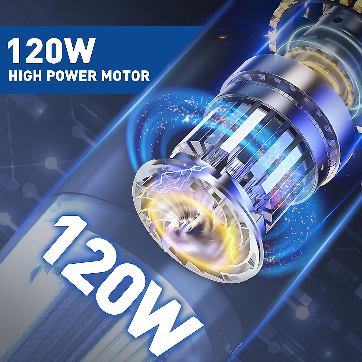 Portable Mini Car Vacuum Cleaner,10000Pa High Power Suction Cordless Rechargeable Vacuums with Low Noise, Wireless Handheld Powerful Small Car Vacuum Cleaner 45° Foldable Handle for Car/Home/Office