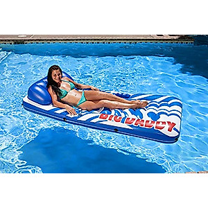 Poolmaster Big Daddy Swimming Pool Mattress Float, Blue