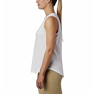 Columbia Women’s Cades Cape Tank Top, Moisture Wicking, Comfort Stretch, White, XX-Large