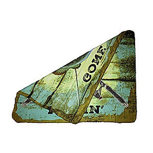 AES Gone Fishin Fishing Bass Fish 50x60 Polar Fleece Blanket Throw